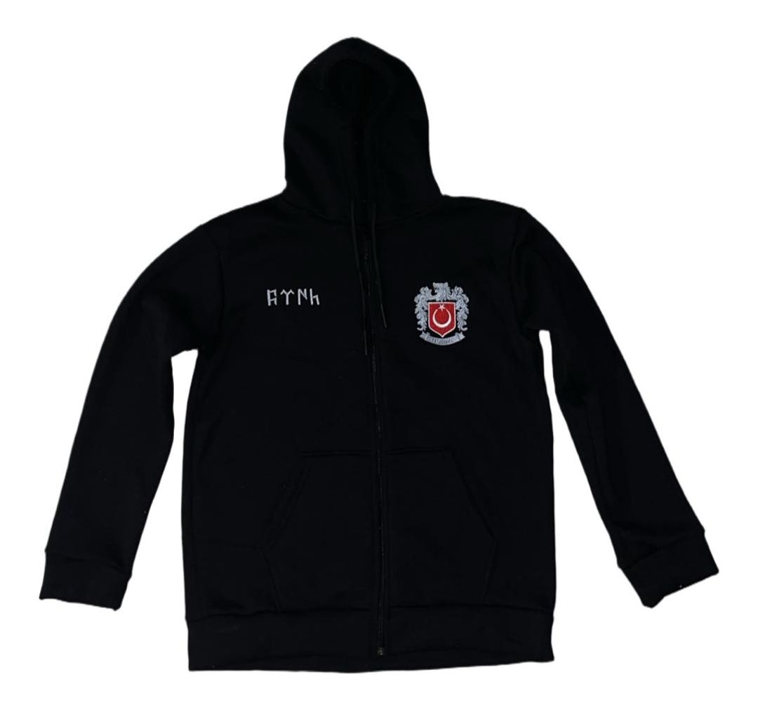 Türkiye Zip Hoodie Forma Kurt Wolf Historical - Etsy
