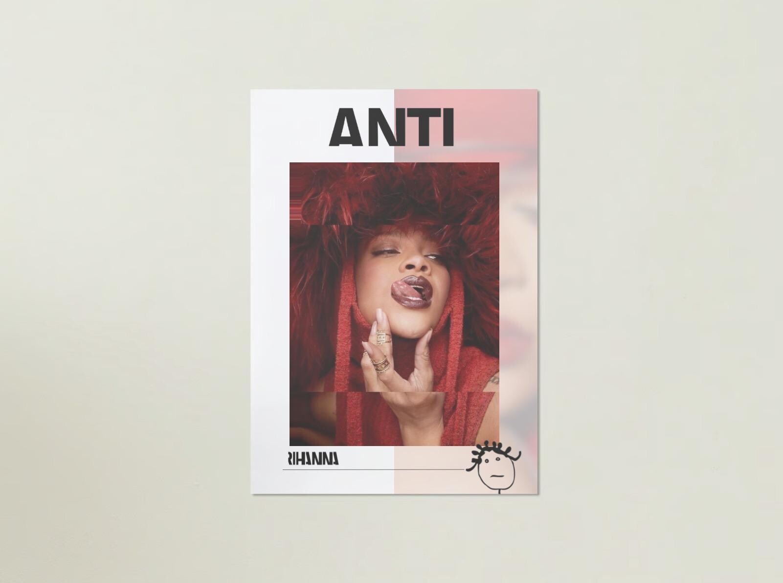 Rihanna ANTI Album Cover Poster | Music Icon Art (digital Download) - Etsy