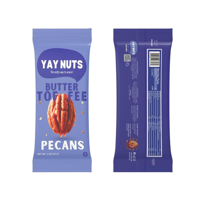 Yay Nuts Butter Toffee Nut Snack Packs – 12-pack Box | Cashews, Almonds ...