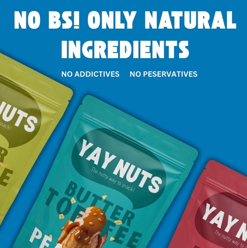 Yay Nuts Butter Toffee Cashews, Almonds, Peanuts & Pecans – 1 LB Each ...