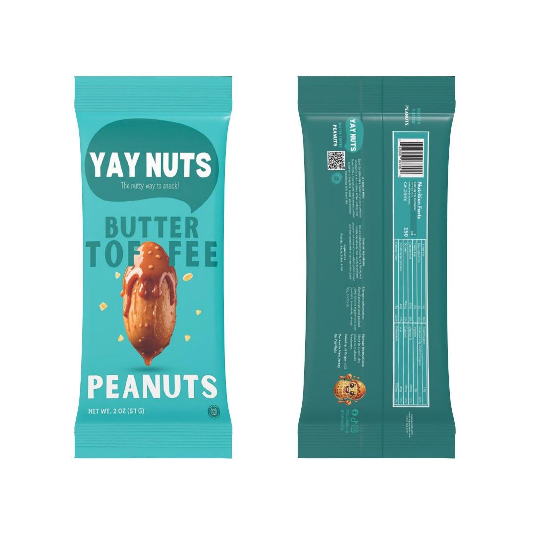 Yay Nuts Butter Toffee Nut Snack Packs – 12-pack Box | Cashews, Almonds ...