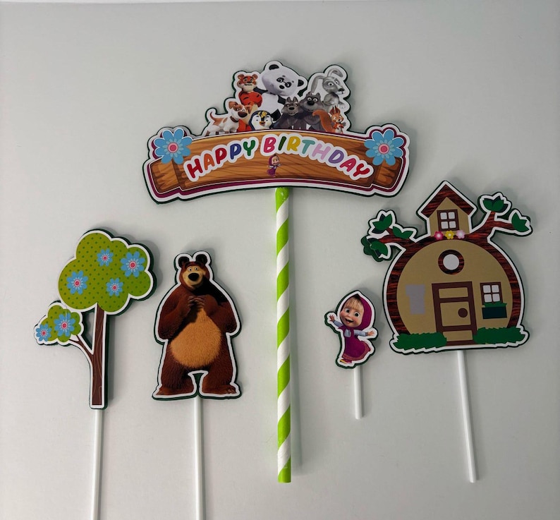 Masha and the Bear Cake Topper,masha and the Bear Cake Decoration ...