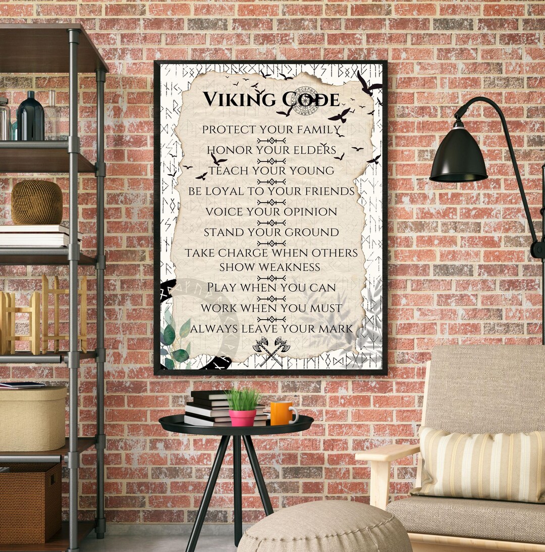 Viking Code Print Runes Symbols Print Viking Art Viking Runes Norse ...