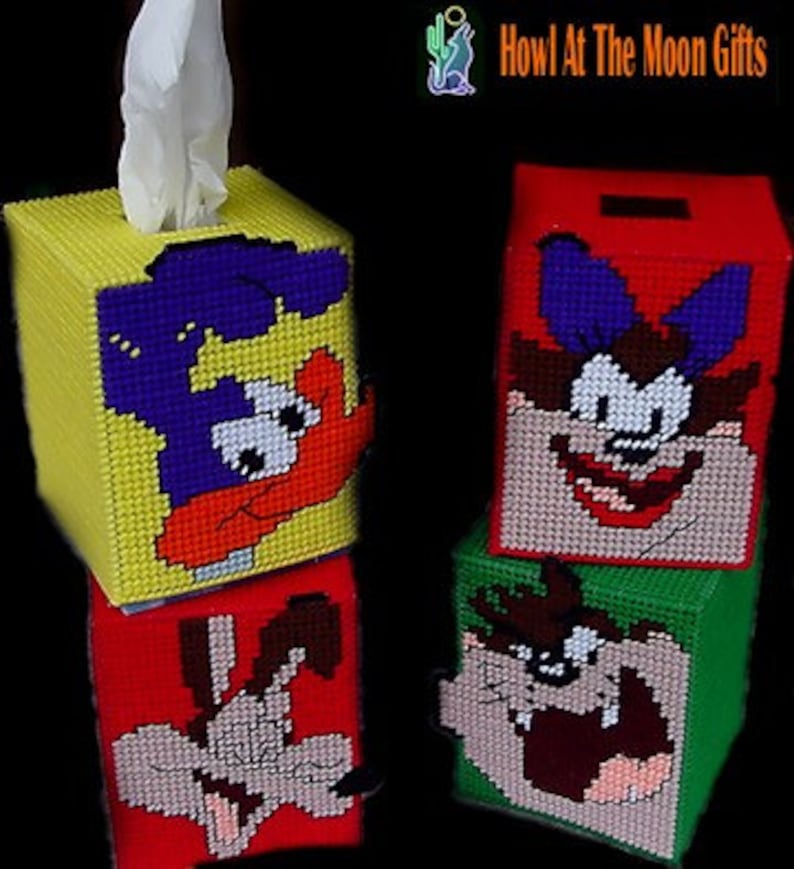 Looney Tunes Needlepoint Tissue Box Covers - Etsy