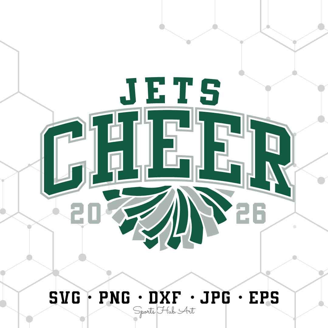 Jets Cheer 2026 Svg Png, Cheerleader Svg, Jets Cheerleading Svg, School ...