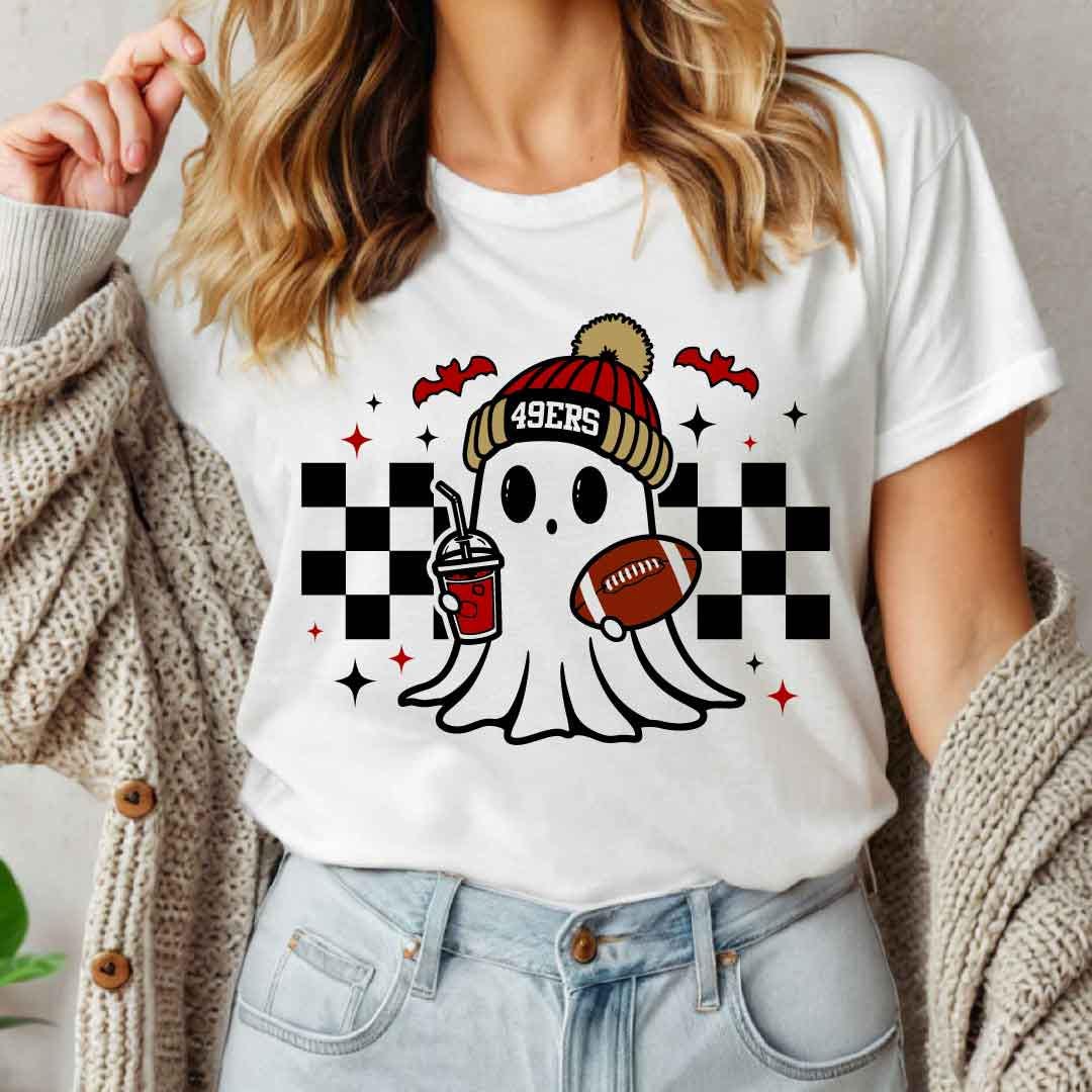 49ers Football SVG PNG, Cute Ghost Football SVG, 49ers Football Shirt ...