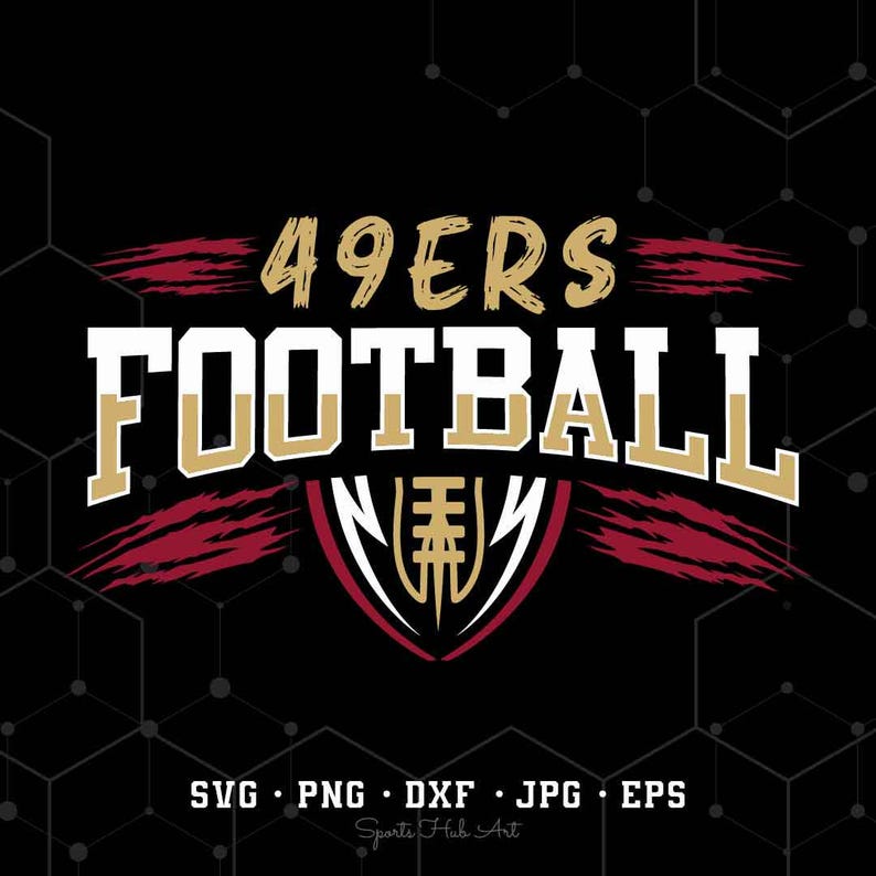 49ers Mascot SVG PNG, 49ers Football SVG, 49ers Football Shirt, School ...