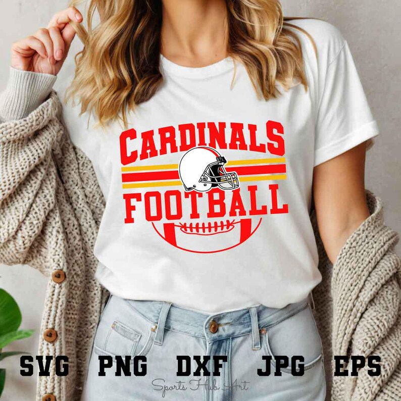 Cardinals Football Svg, Football Svg, Sports Svg, Football Shirt ...