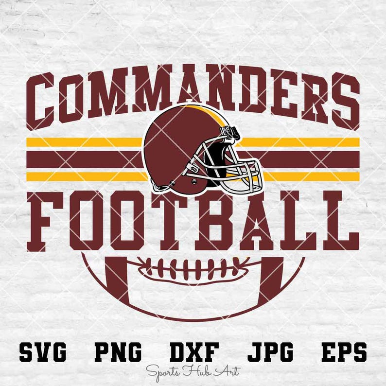 Commanders Football Svg, Football Svg, Sports Svg, Football Shirt ...