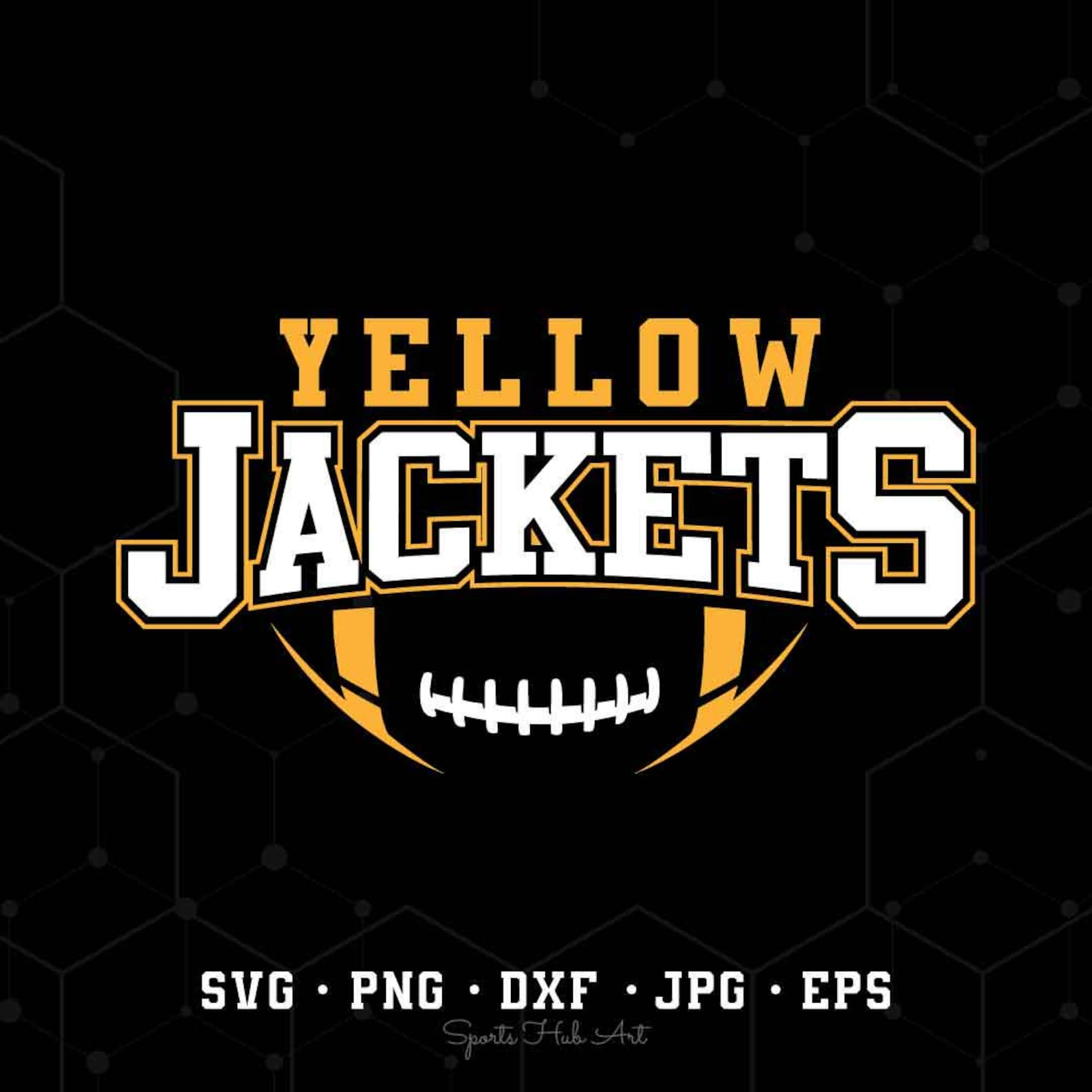 Yellow Jackets SVG PNG, Yellow Jackets Mascot Svg, Yellow Jackets Cheer ...