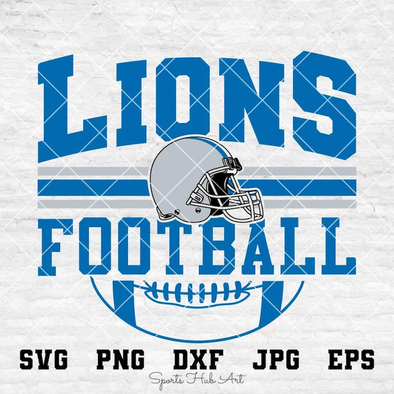 Lions Football Svg - Etsy