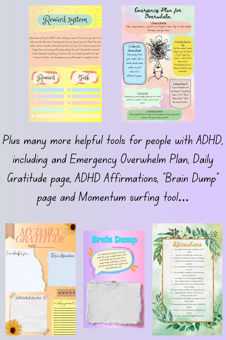 ADHD Planner for Neurodivergent Minds | Digital Focus & Organization ...