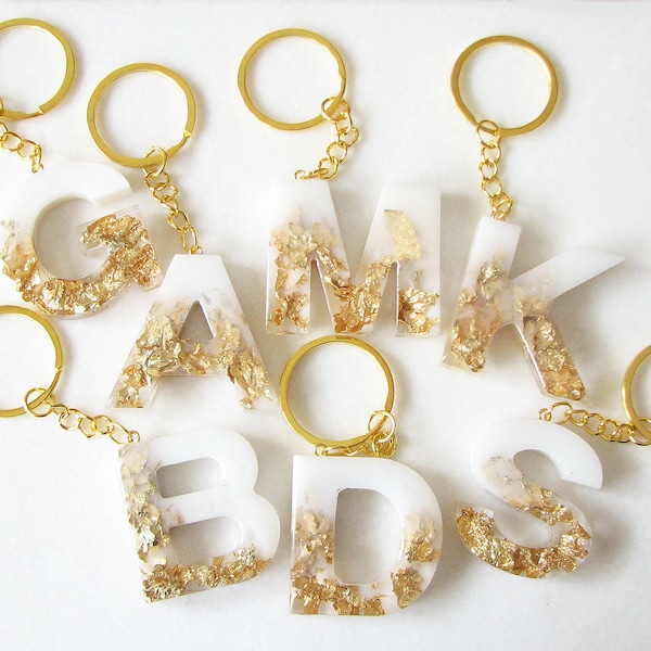 Initial Keychain - Etsy