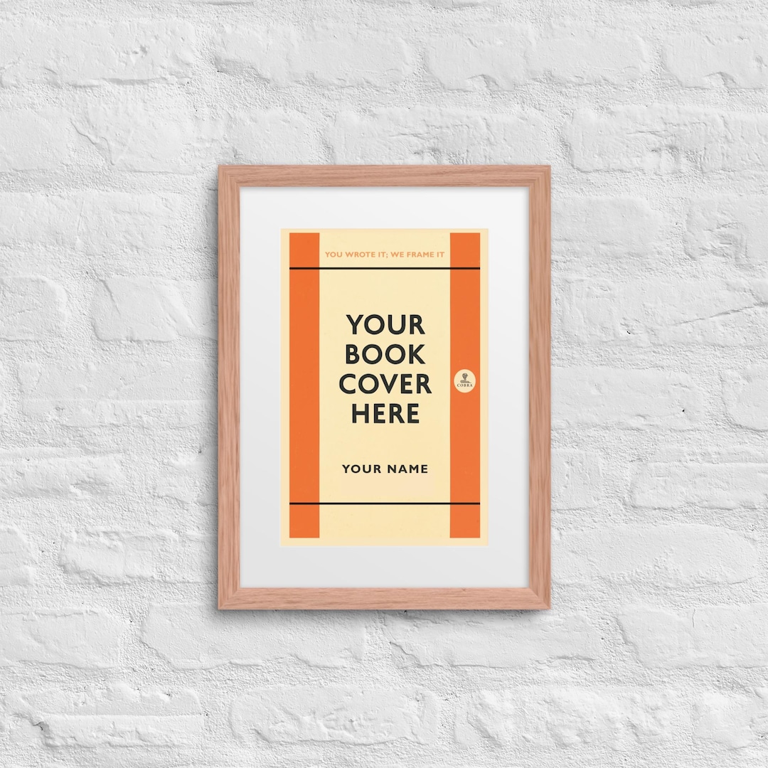 Framed Book Cover Art: Personalized Author Gift, Matte Paper Print - Etsy