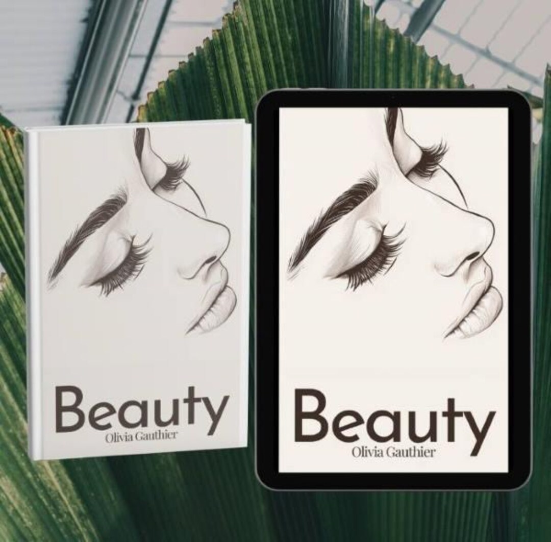 Premade Beautiful Book Cover | Line Art Book Cover Design | Unique ...