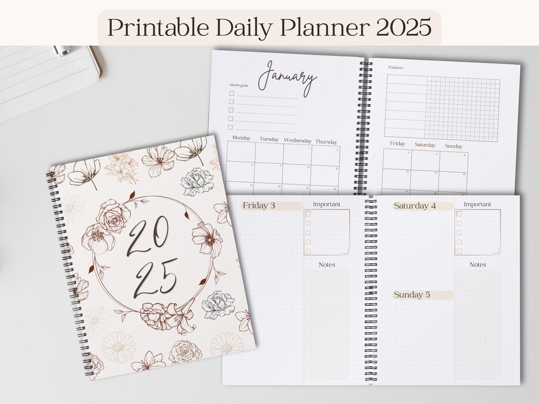Printable Planner Dairy 2025 Planner for Printing Printable Student ...