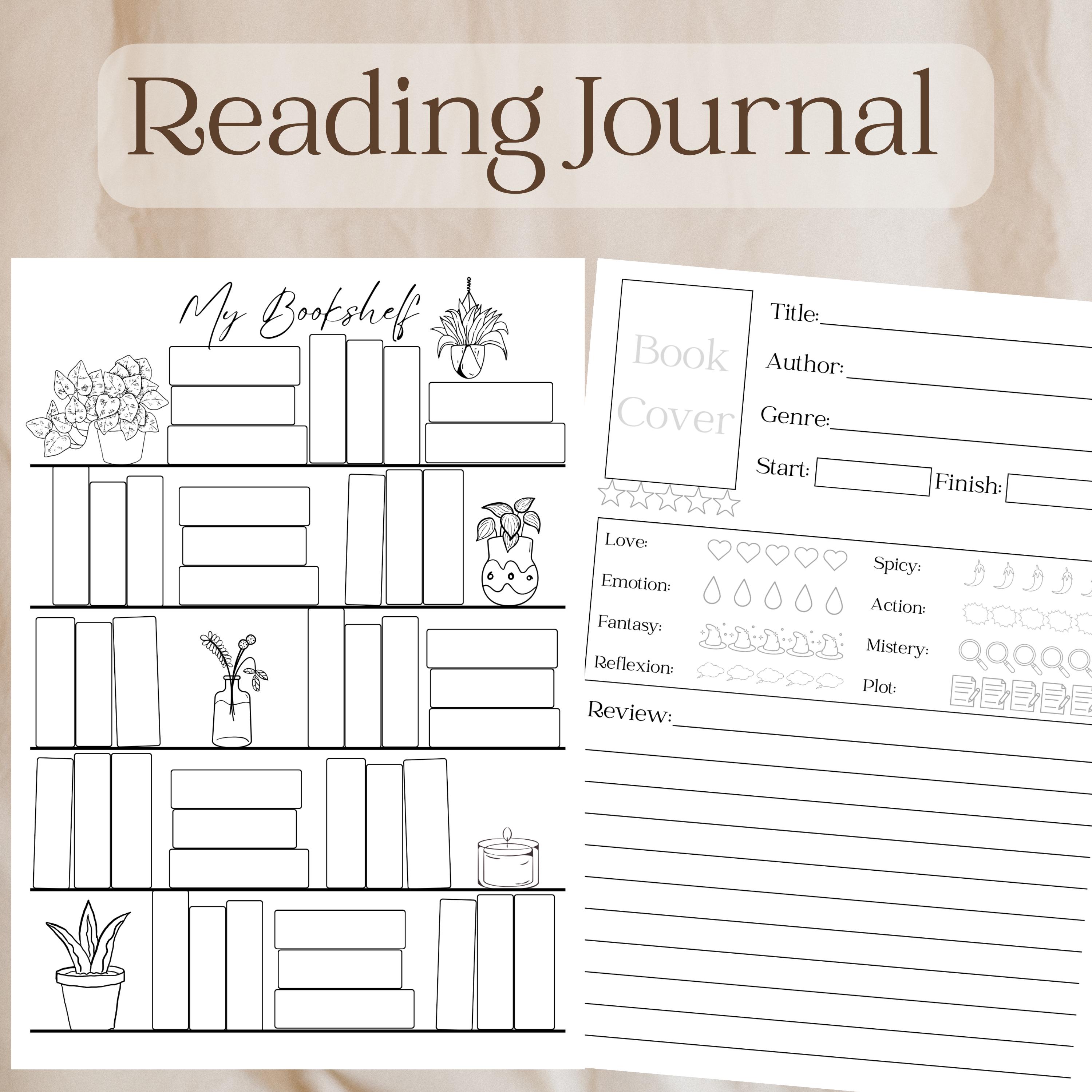Editable Reading Journal Template – Digital Canva Reading Journal ...