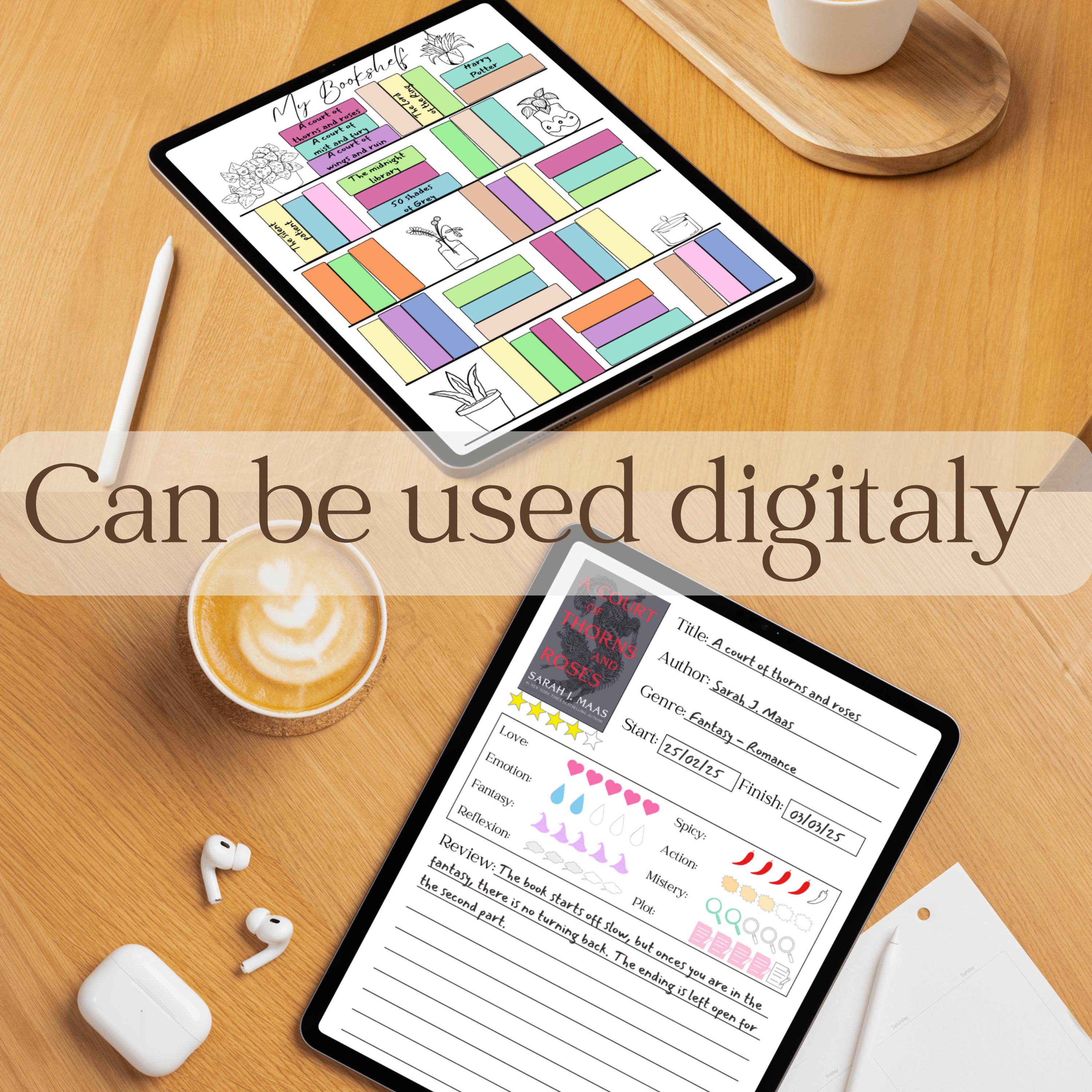 Editable Reading Journal Template – Digital Canva Reading Journal ...