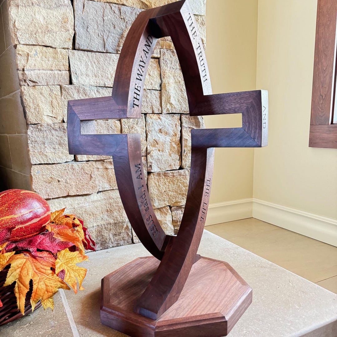 Large Handcrafted Wooden Fish Cross. Also Called "ichthys Cross ...