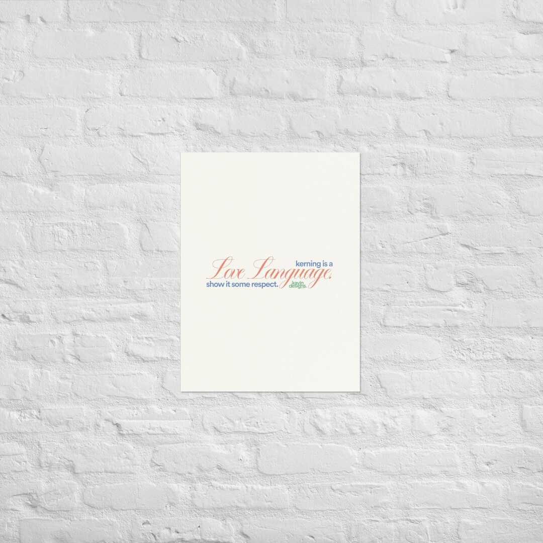 Love Language Poster for Designers - Etsy