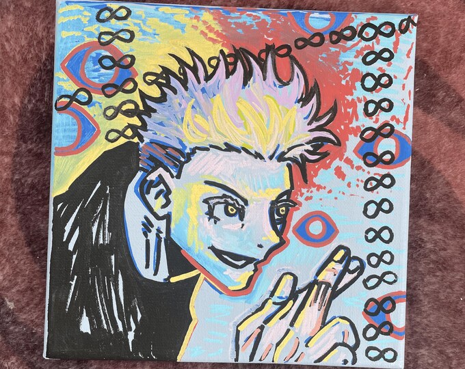 Gojo Satoru Acrylic Painting - Etsy
