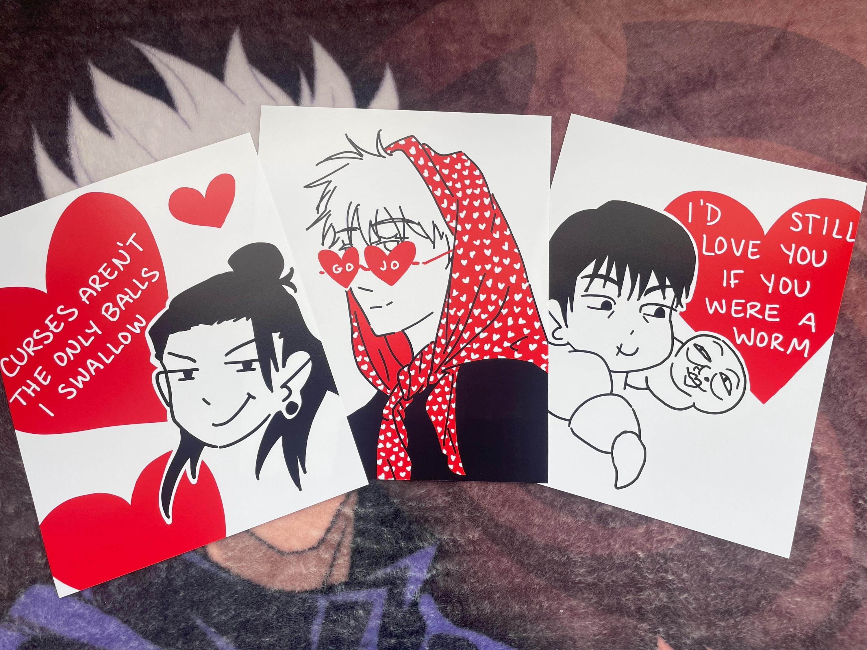 Jujutsu Kaisen Valentine's Day Art Prints