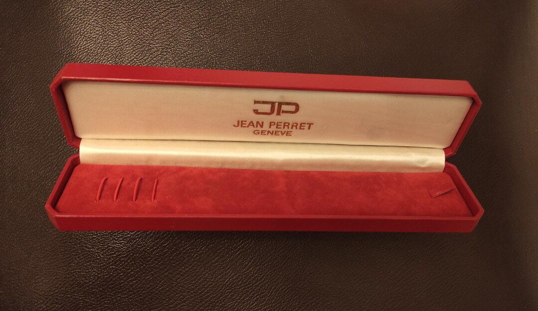 Vintage JEAN PERRET Geneve Red Watch Box / Case - Etsy