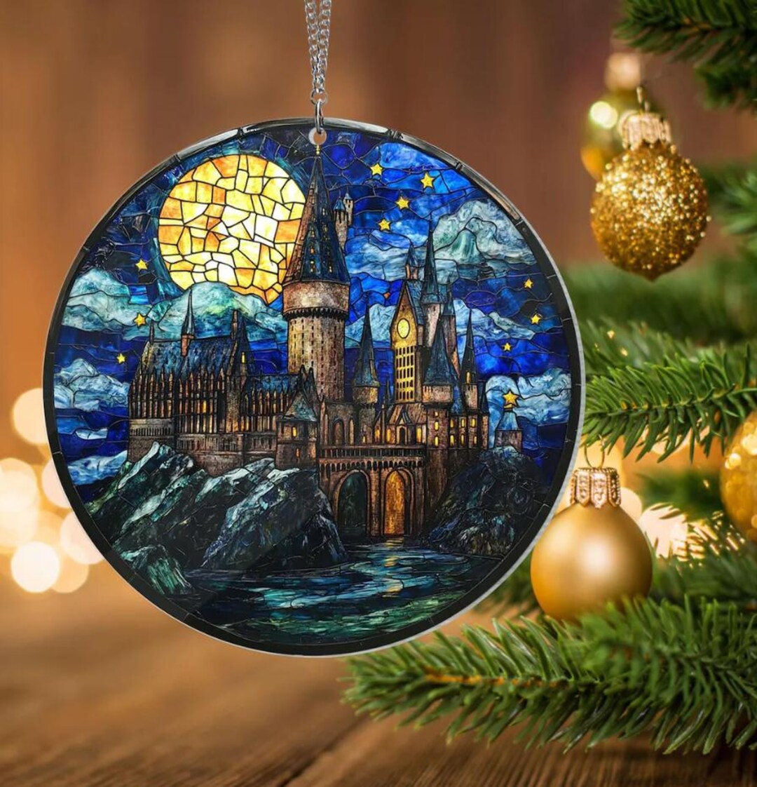 Wizard Castle Acrylic Window Hanging, Fantasy Book Lover Gift, Magical ...