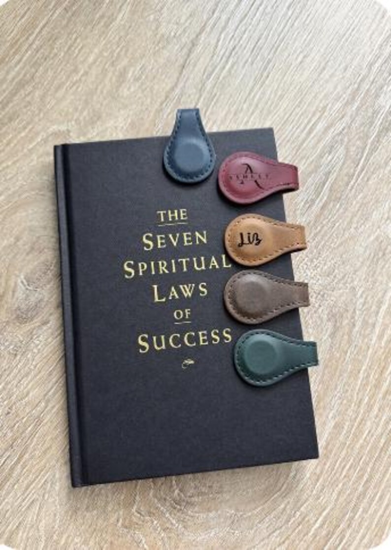 Personalized Leather Magnetic Bookmark - Custom Bible Verse & Proverb ...