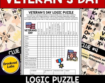 Thanksgiving Day Logic Puzzle Scavenger Hunt - Logic Puzzle Game for ...