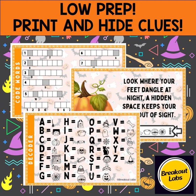 Witch Scavenger Hunt Puzzle Game: Halloween Family Fun (printable) - Etsy