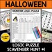 Halloween Logic Puzzle Scavenger Hunt Game for Kids (printable) - Etsy
