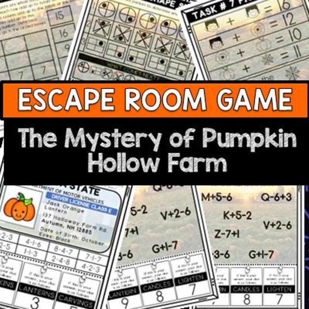 Halloween Escape Room for Kids Printable Party Game Mystery Escape Room ...