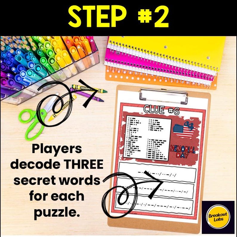 Memorial Day Escape Room Word Search, Printable Party Games for Kids ...