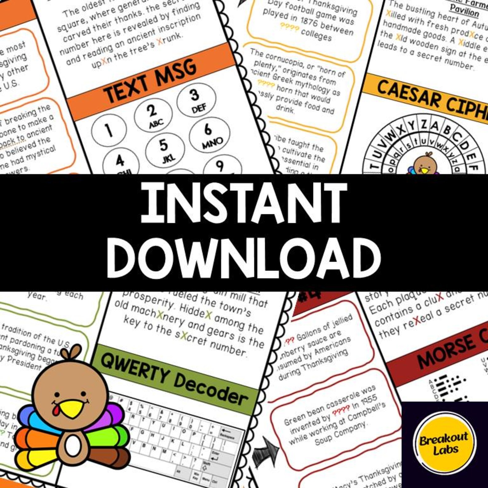 Thanksgiving Trivia Escape Room: Printable Puzzle Game (digital ...