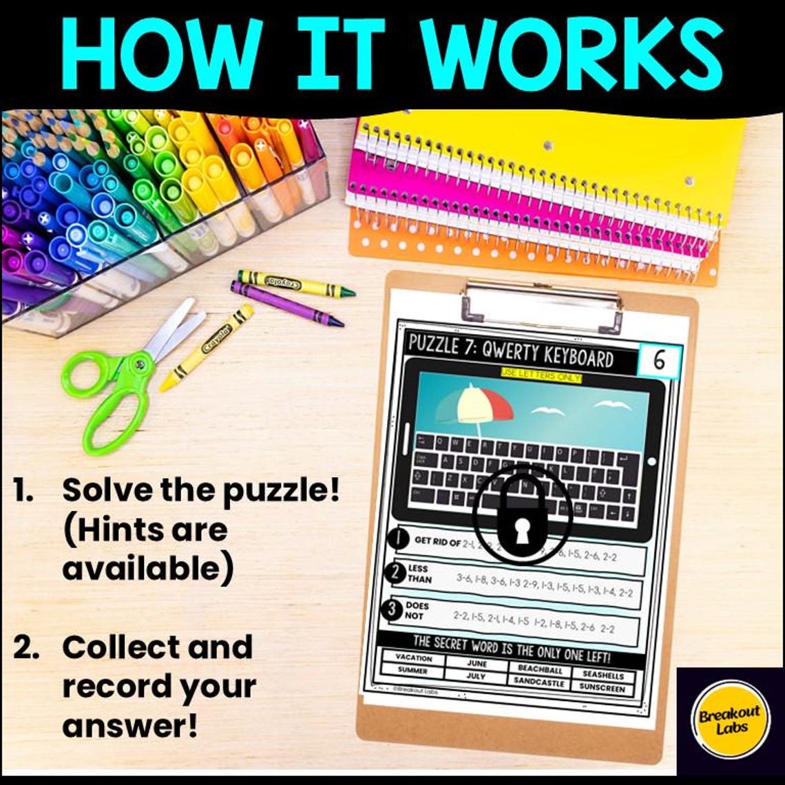 Beach Vacation Escape Room: Printable Puzzle Game (PDF) - Etsy