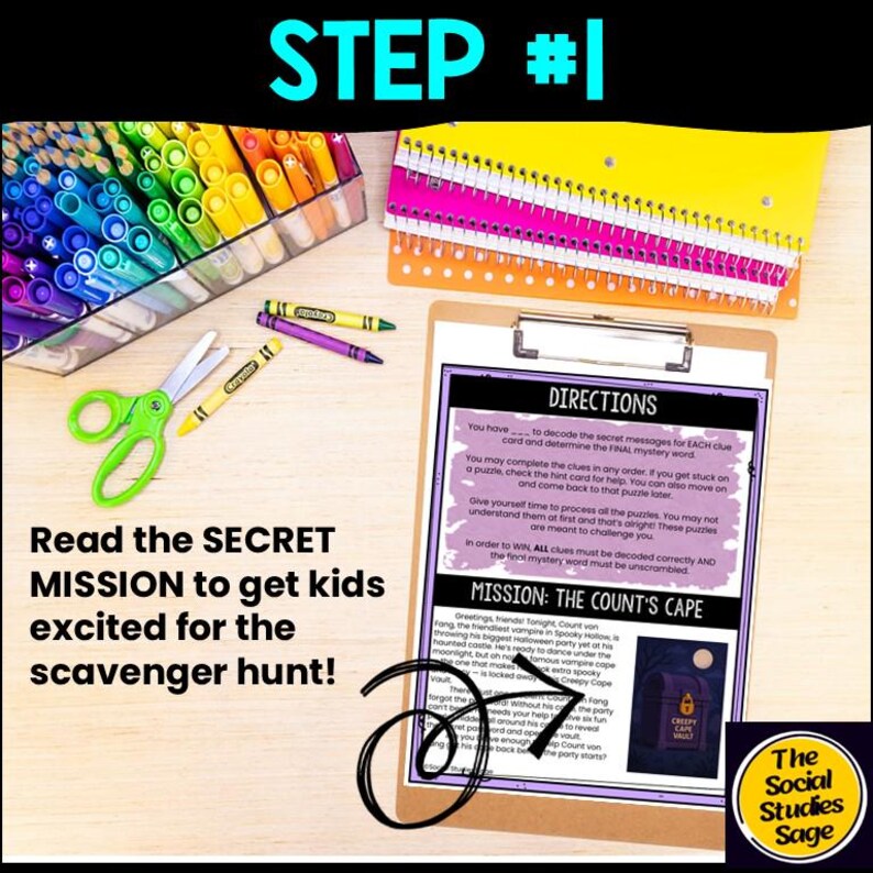 Vampire Scavenger Hunt: Halloween Escape Room Party Game (printable PDF ...