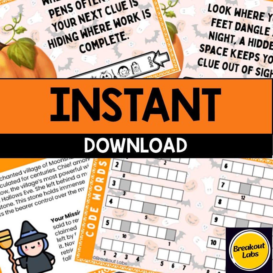 Witch Scavenger Hunt Puzzle Game: Halloween Family Fun (printable) - Etsy