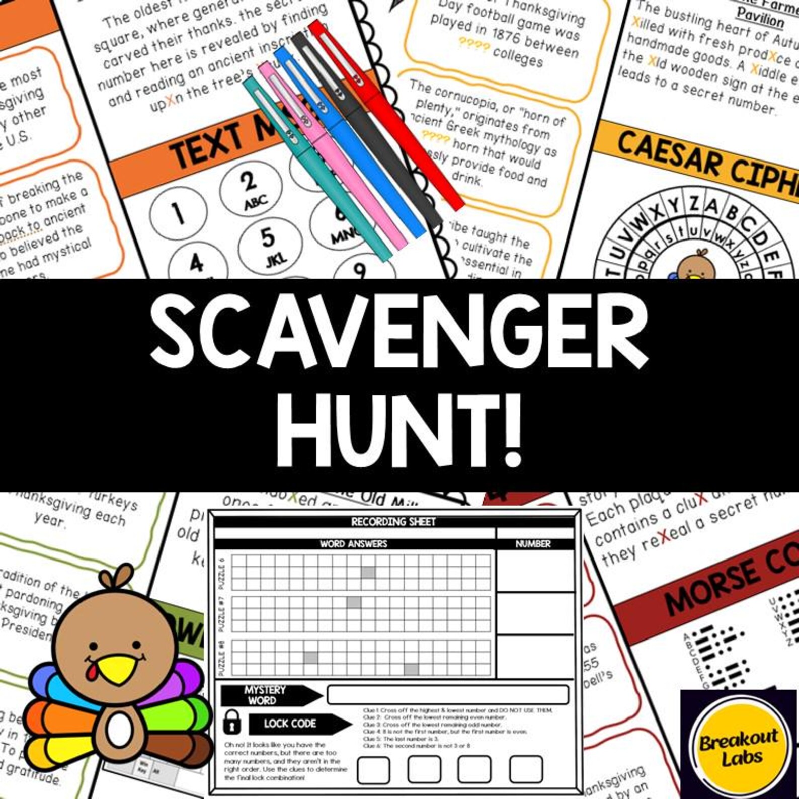 Thanksgiving Trivia Escape Room: Printable Puzzle Game (digital ...