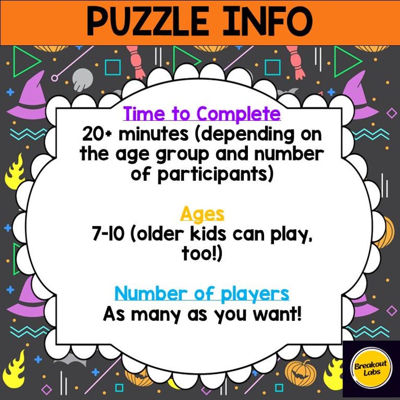 Witch Scavenger Hunt Puzzle Game: Halloween Family Fun (printable) - Etsy