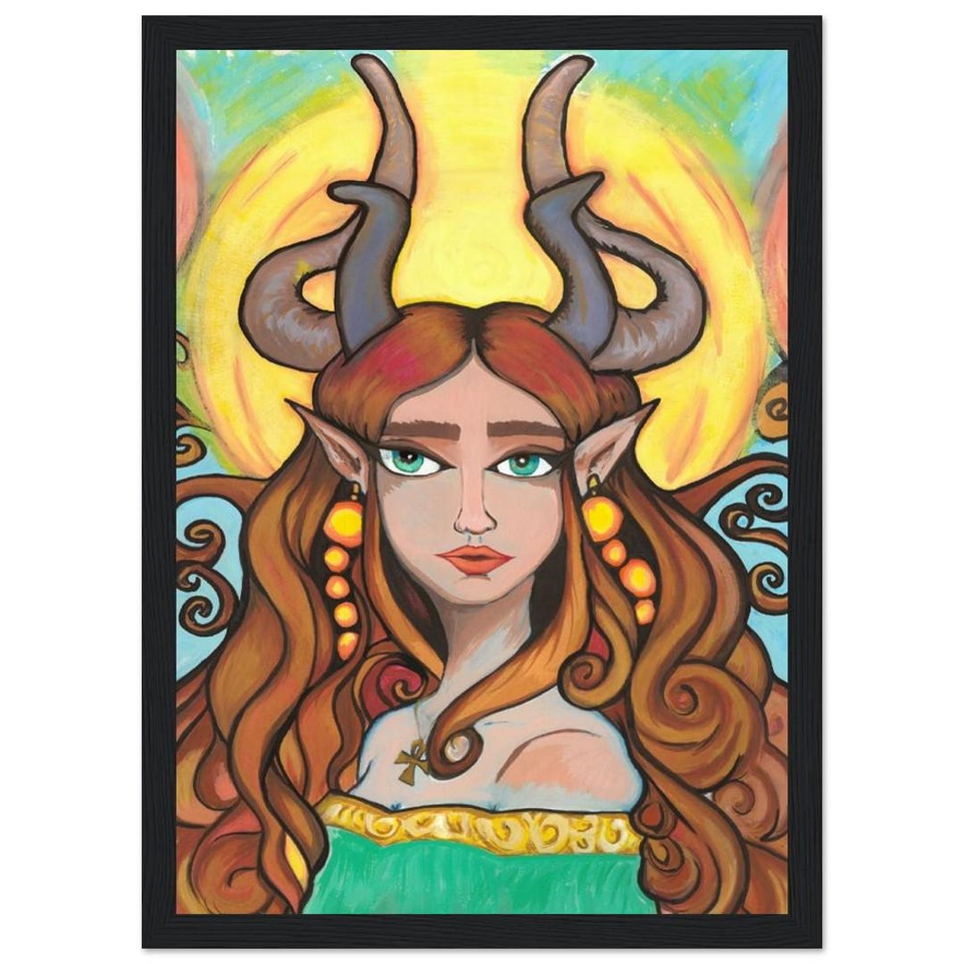 Goddess Hathor Classic Semi-glossy Paper Wooden Framed Poster - Etsy