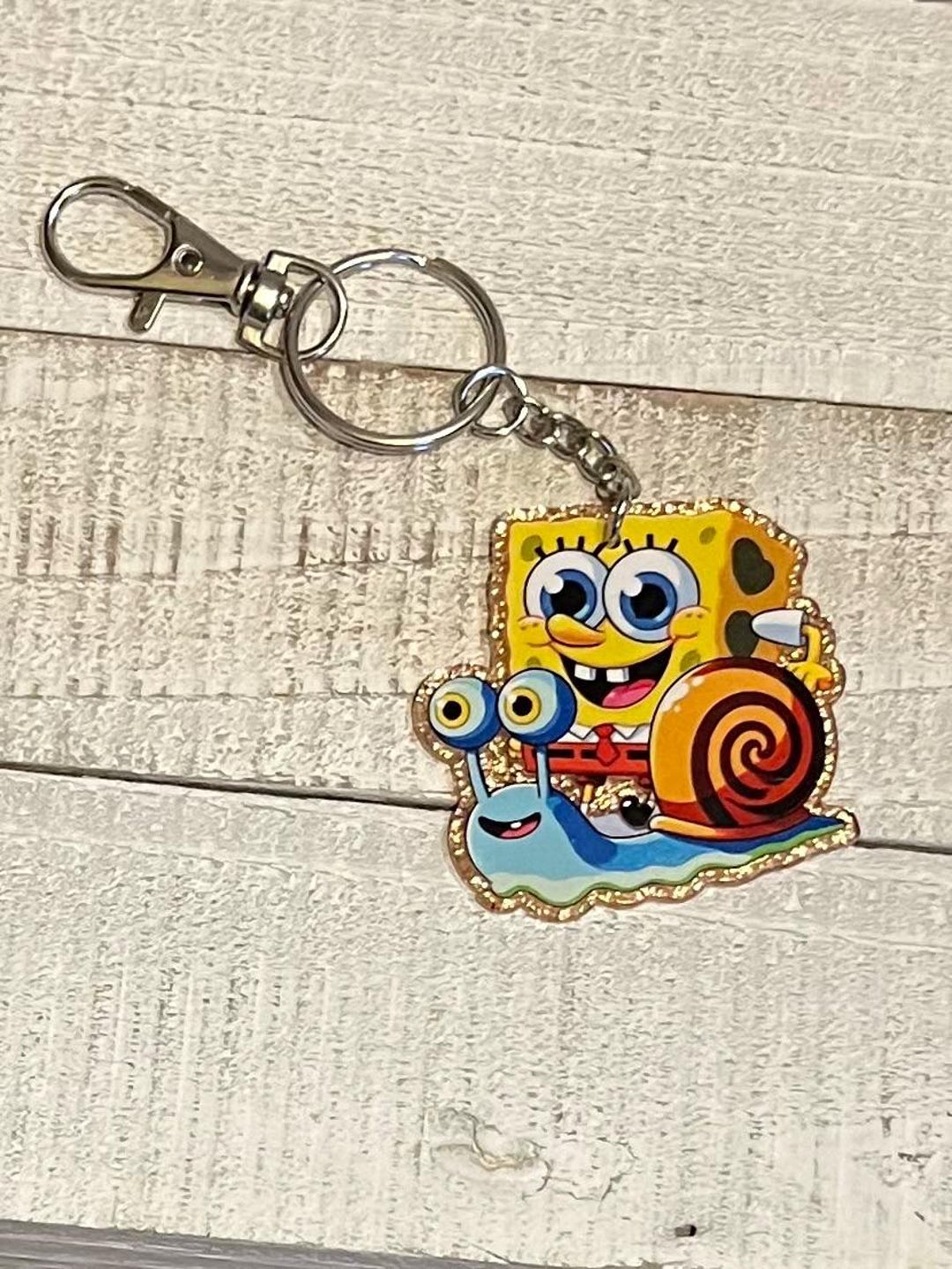 Yellow Sponge Keychain - Etsy
