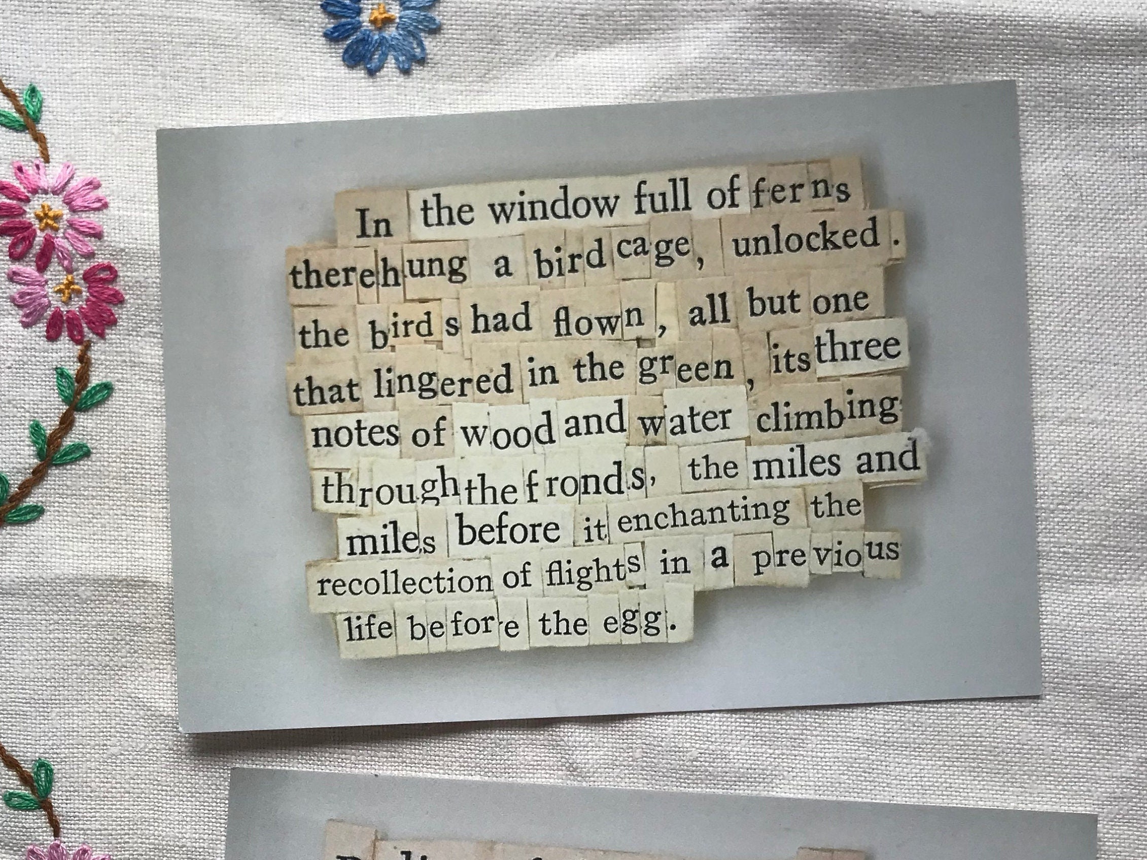 In the Window Full of Ferns - Poetry Postcard Print - Etsy