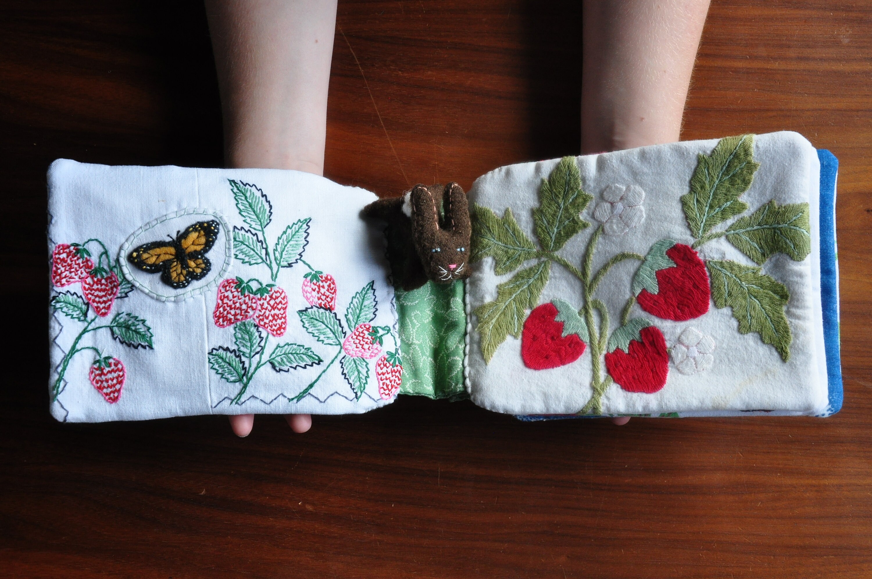 In the Strawberry Patch // Handmade Cloth Story Book // Quiet Book ...