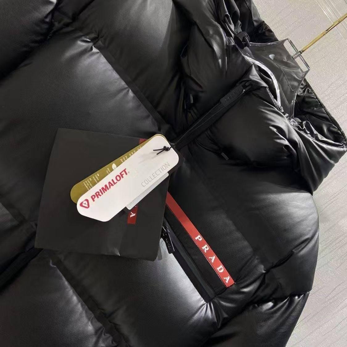 Vintage Prada Puffer Jacket Black Unisexe - Etsy