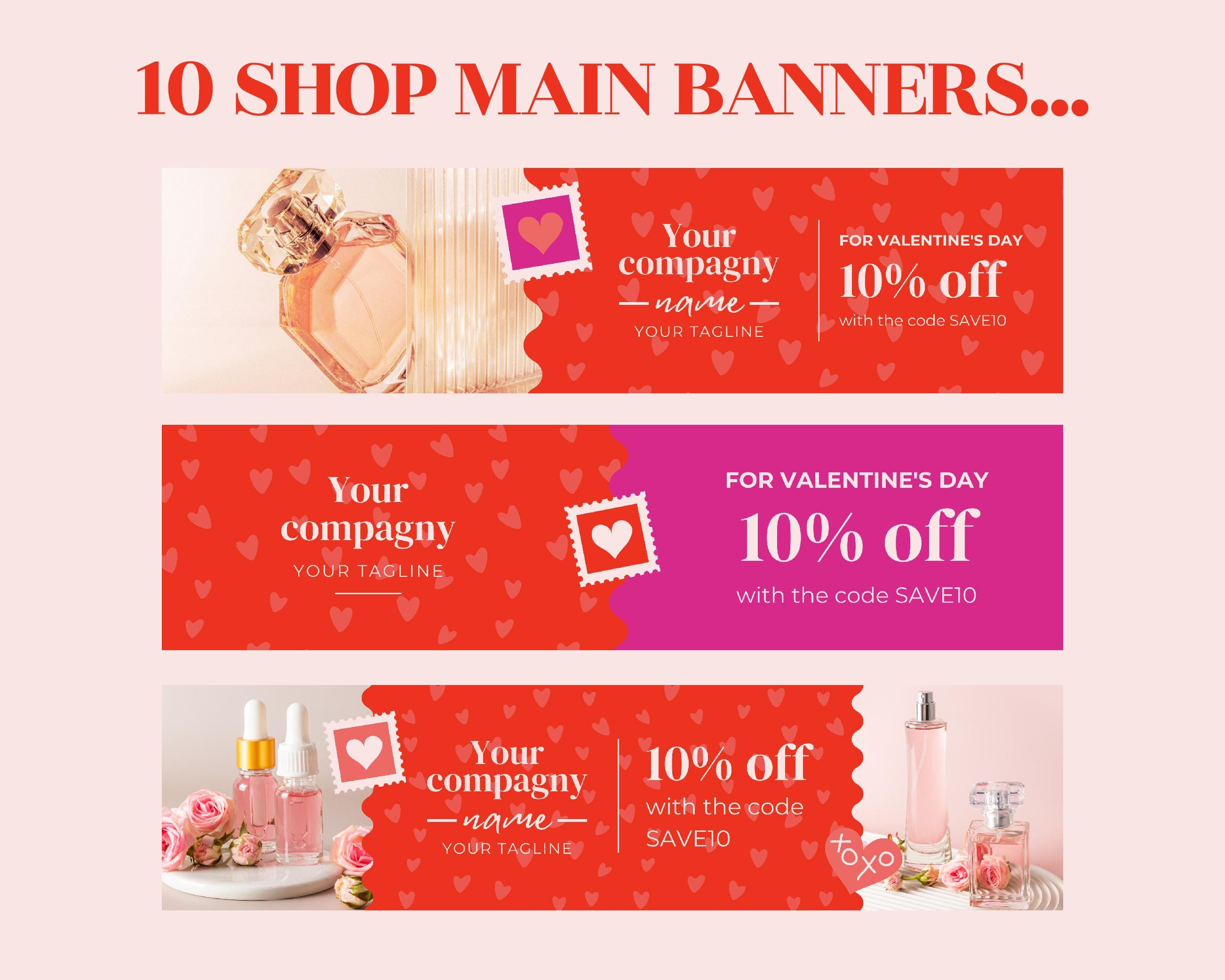 Valentine’s Day Etsy Shop Kit, Etsy Branding Kit for Your Small ...