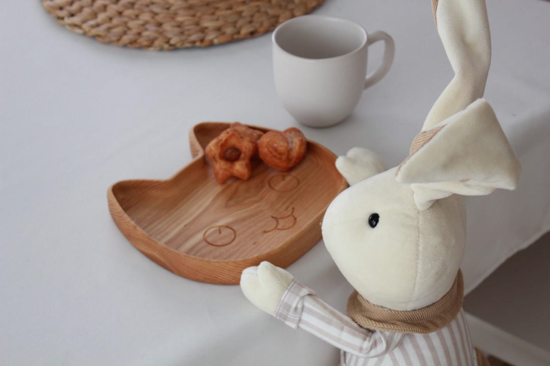 Wood Animal Platter for Toddle Wooden Children Plate Animal Breakfast ...