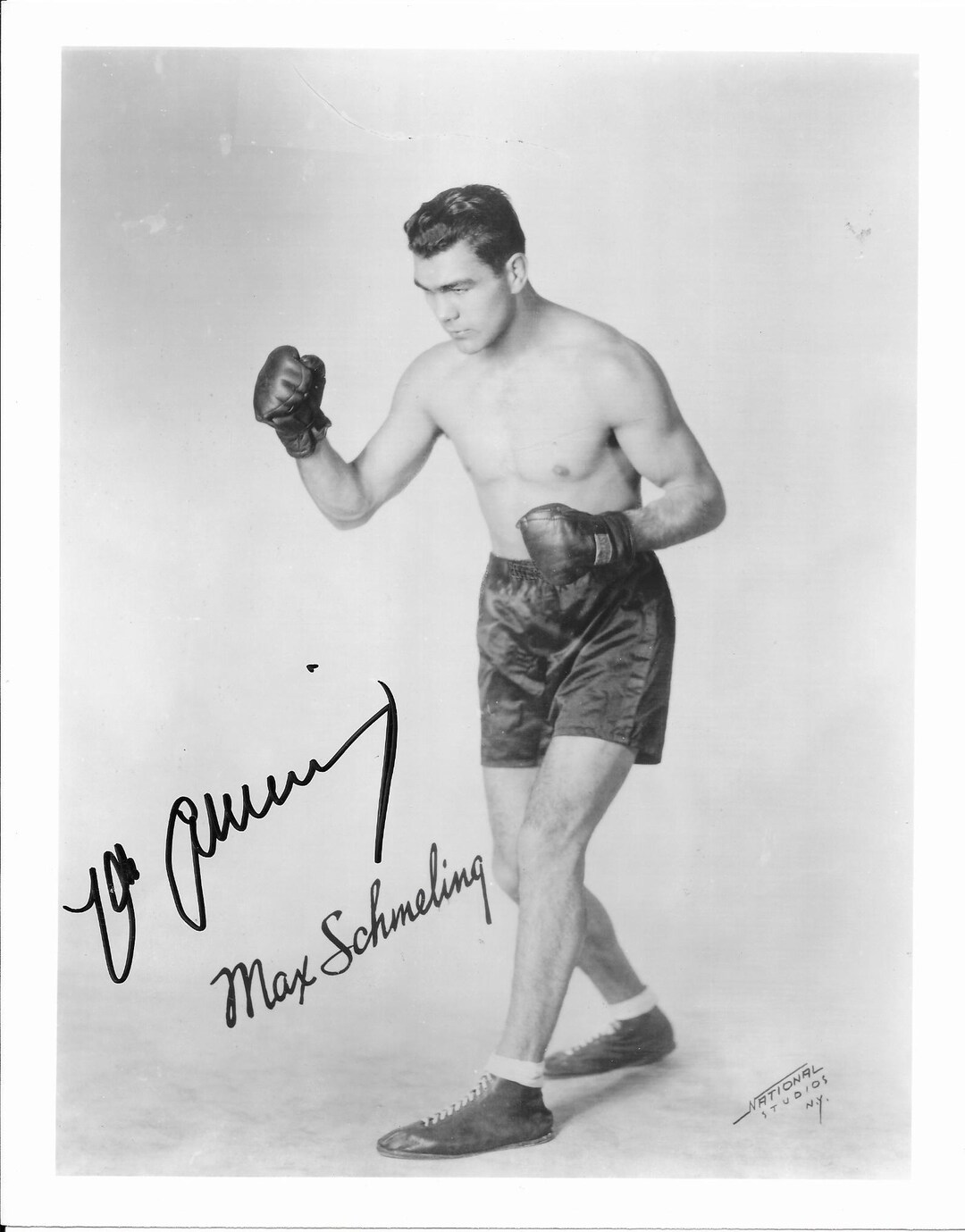 Max Schmeling Autographed Photo Heavyweight Boxing Champion Germany ...