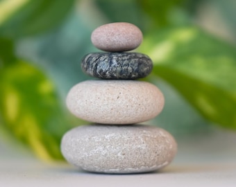 Balancing Stones - Natural Stackable Rocks, Stacking Set Pebbles ...