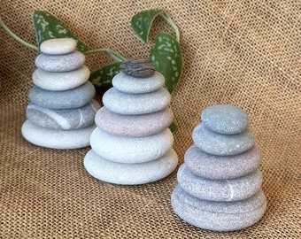 Balancing Stones Natural Stackable Rocks, Stacking Set Pebbles ...